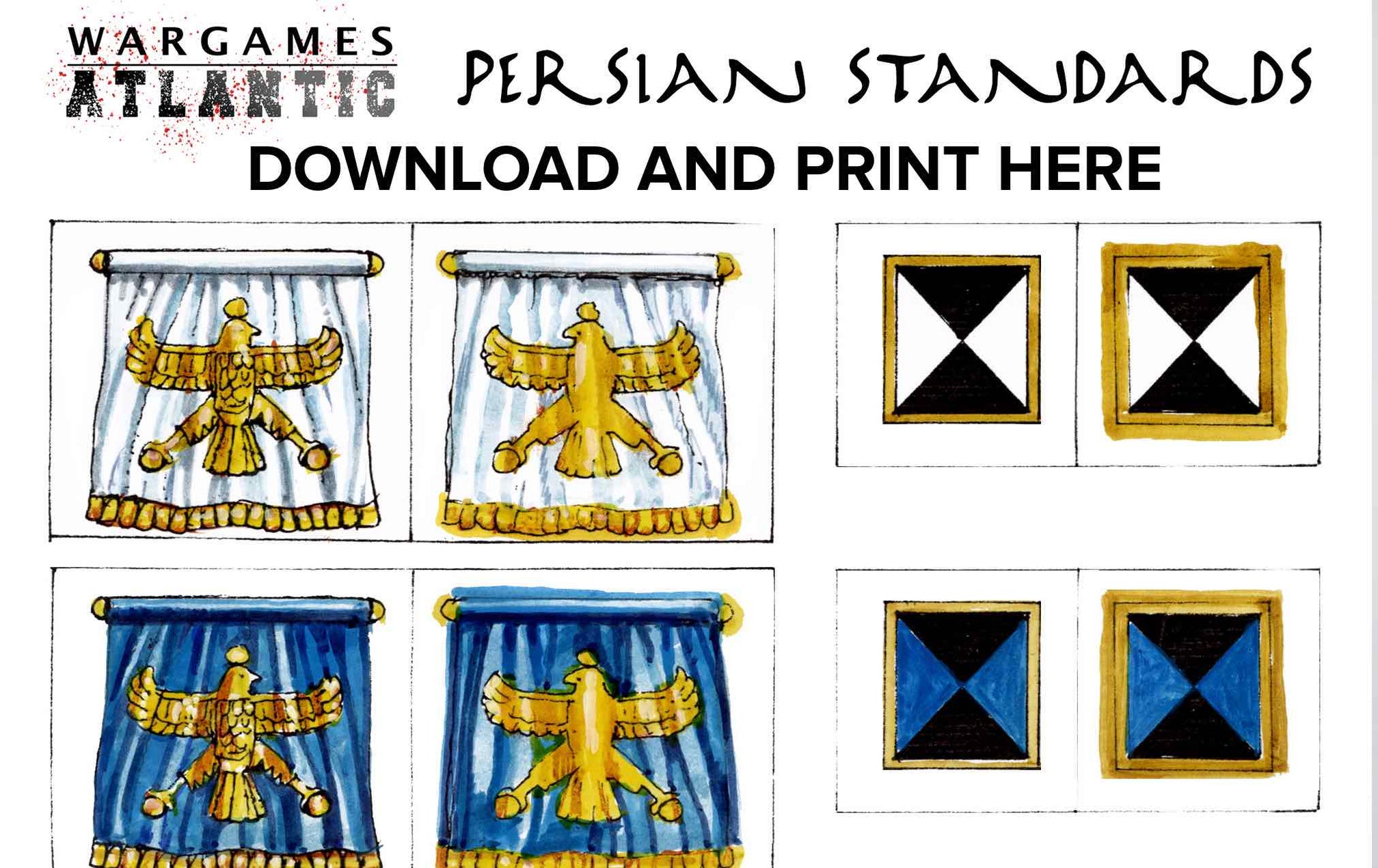 Free Printable Persian Standards — Wargames Atlantic