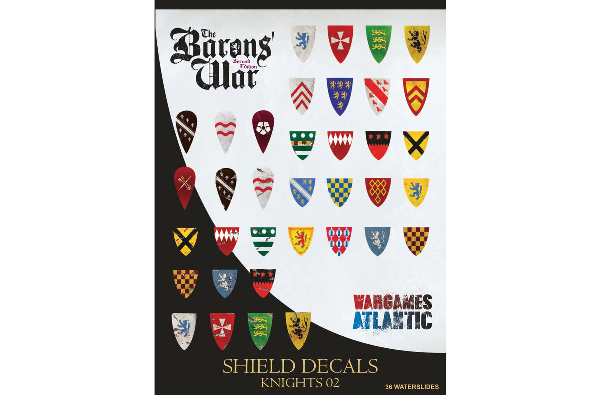 Barons' War Shield Decals (02): Knights 02 — Wargames Atlantic